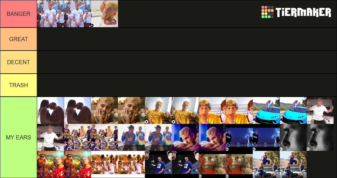 Jake Paul Songs Tier List (Community Rankings) - TierMaker