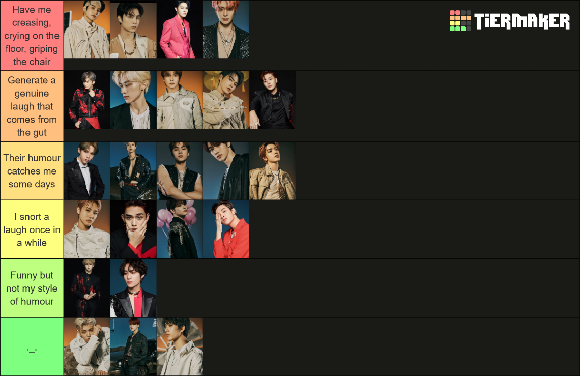 NCT humour ranking Tier List (Community Rankings) - TierMaker