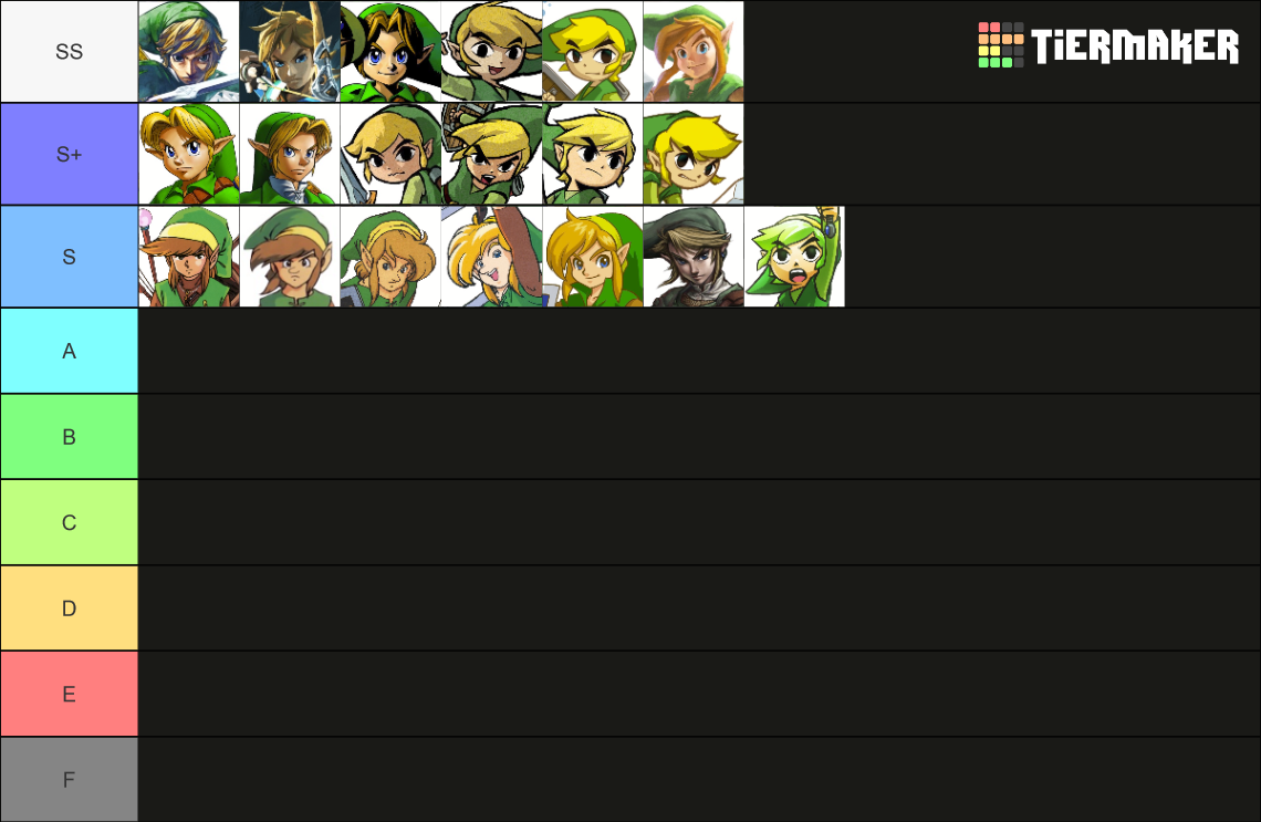 The versions of Link Tier List (Community Rankings) - TierMaker