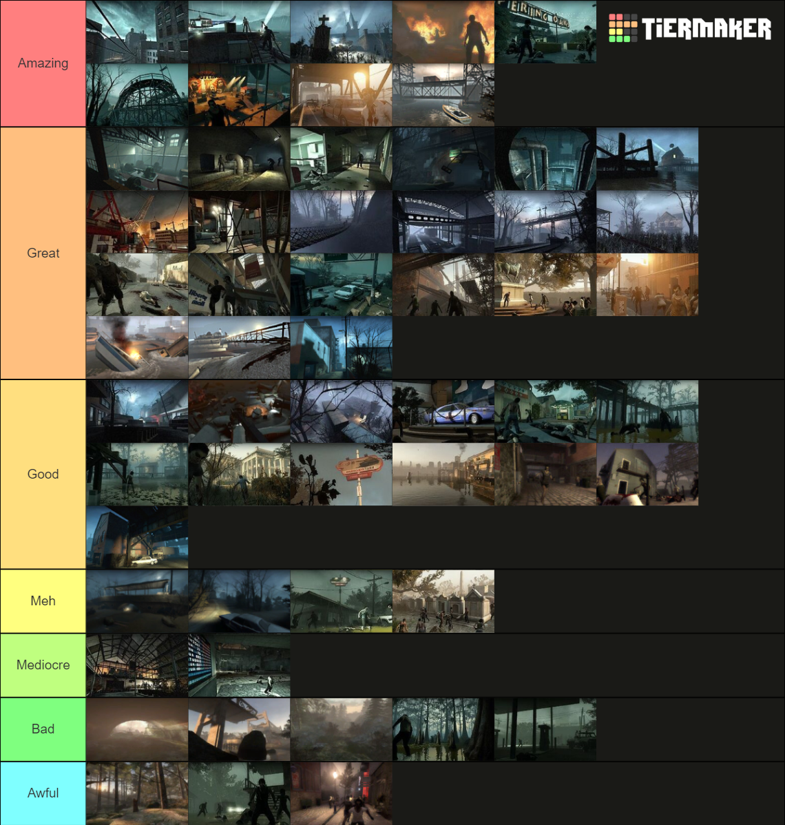 Left 4 Dead 2 Chapters Tier List (Community Rankings) - TierMaker