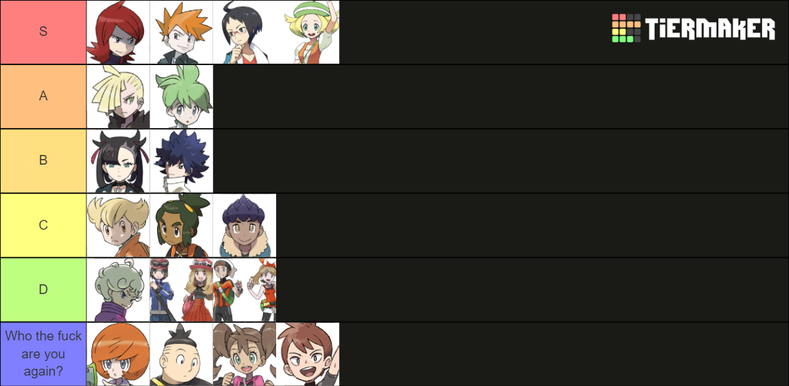 Pokémon Rivals Tier List (Community Rankings) - TierMaker