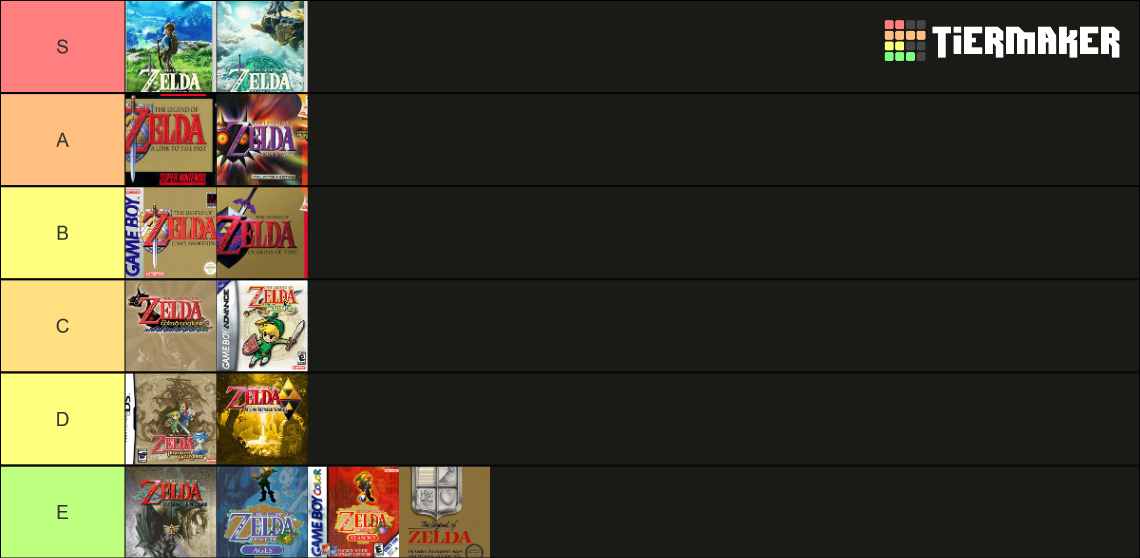 The Legend of Zelda Games (2023) Tier List (Community Rankings) - TierMaker