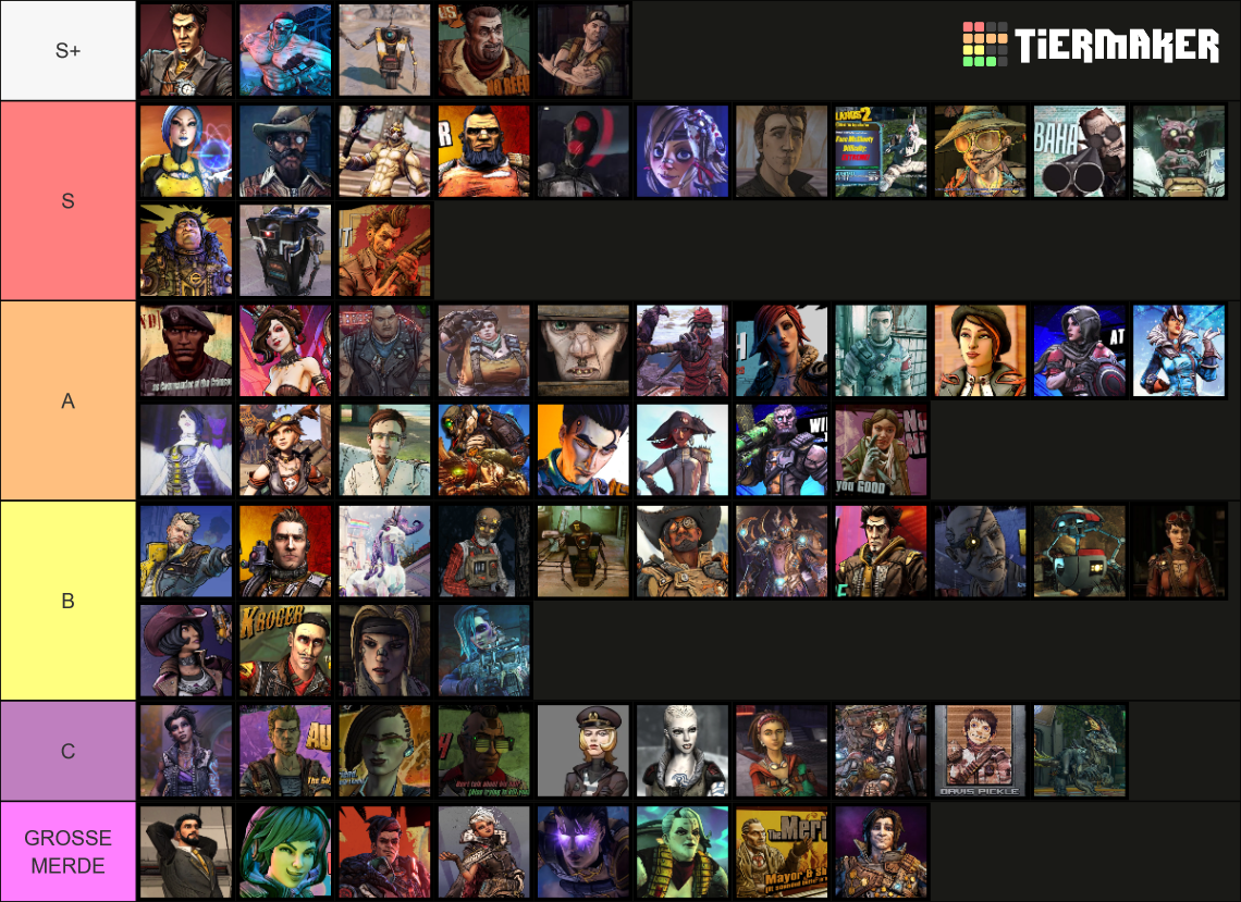 Borderlands Smash or Pass (100 characters, all games) Tier List ...