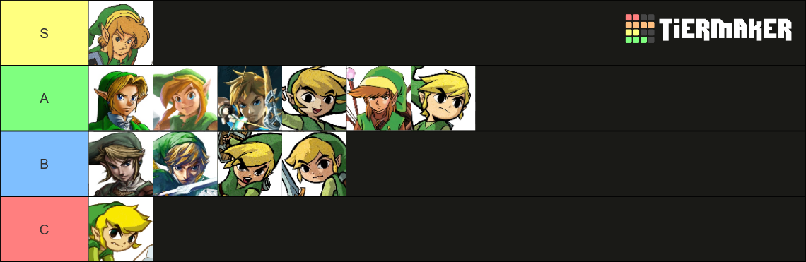 The versions of Link Tier List (Community Rankings) - TierMaker