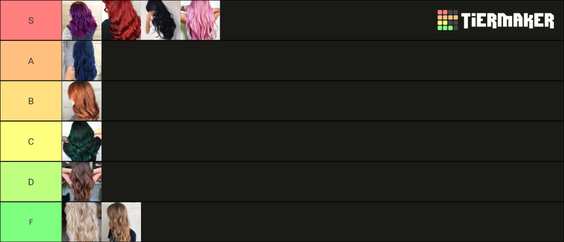 Hair Color Tier List (Community Rankings) - TierMaker