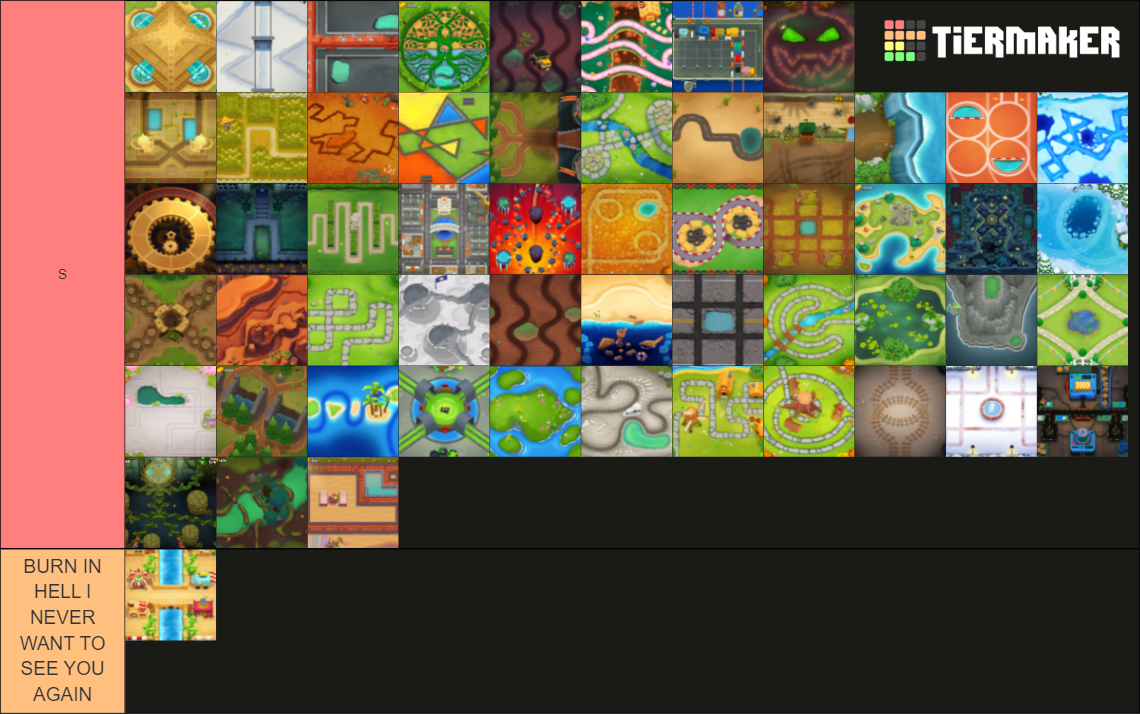 BTD6 Maps 24.0 Tier List (Community Rankings) - TierMaker