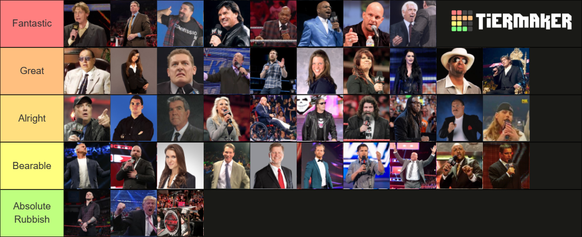 WWE's Authority Figures TierList Tier List (Community Rankings) - TierMaker