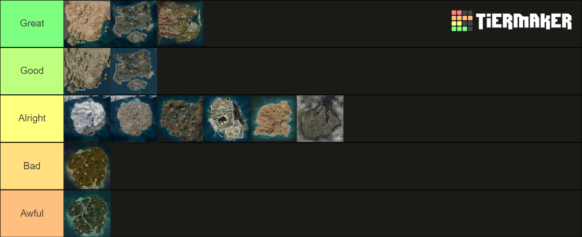 PUBG Maps Tier List (Community Rankings) - TierMaker