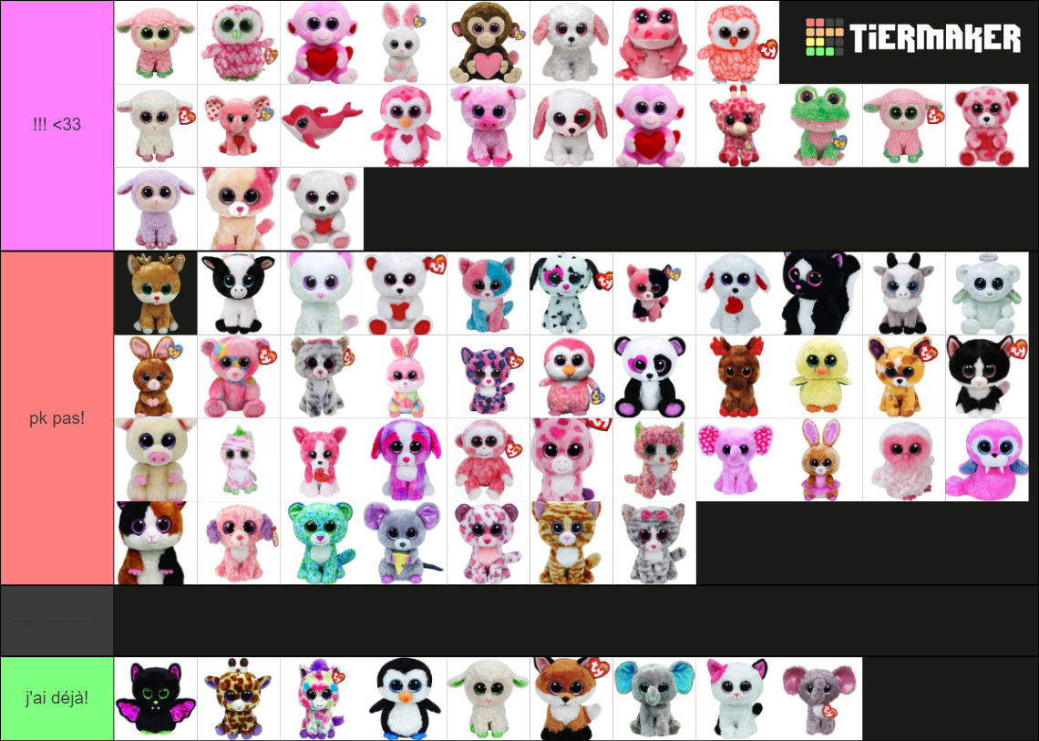 Beanie Boos Tier List (Community Rankings) - TierMaker
