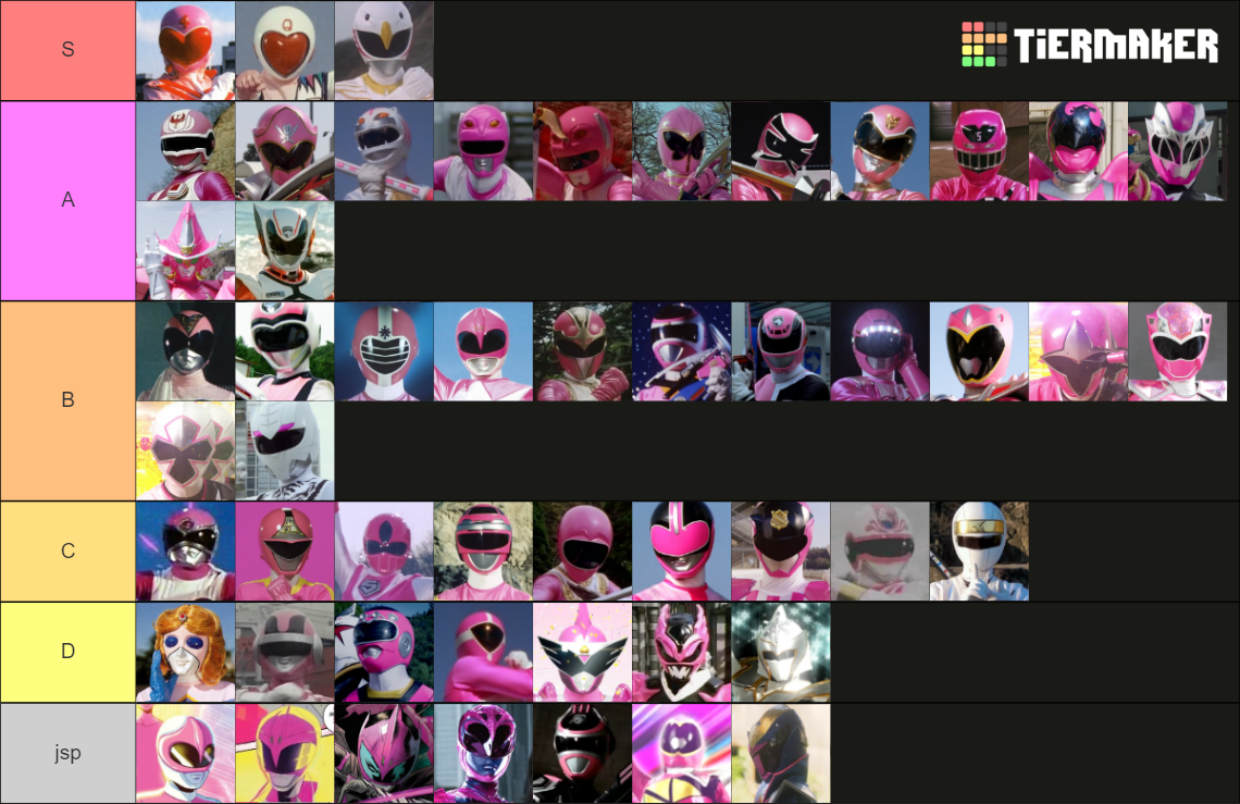 Super Sentai And Power Rangers Female Whitespinks 1975 2022 Tier List Community Rankings
