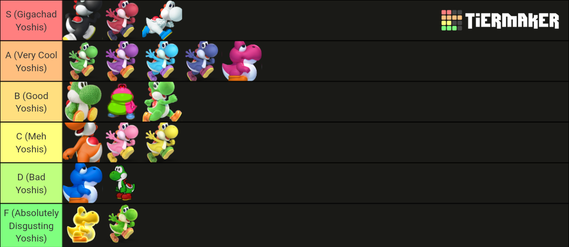 All Yoshis Tier List (Community Rankings) - TierMaker