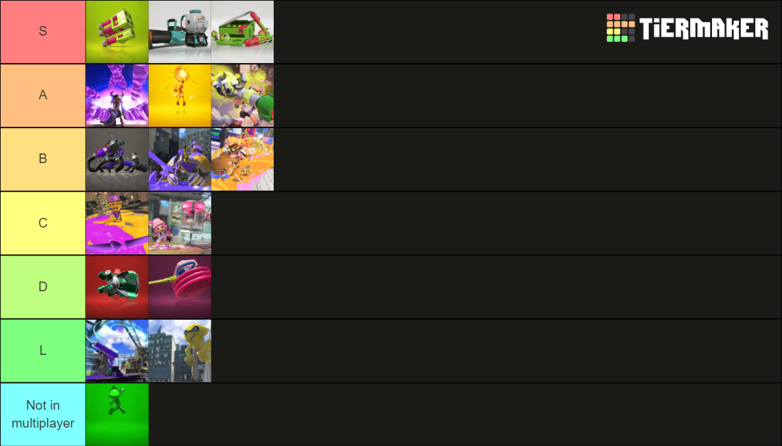 Splatoon 3 Specials Tier List (Community Rankings) - TierMaker