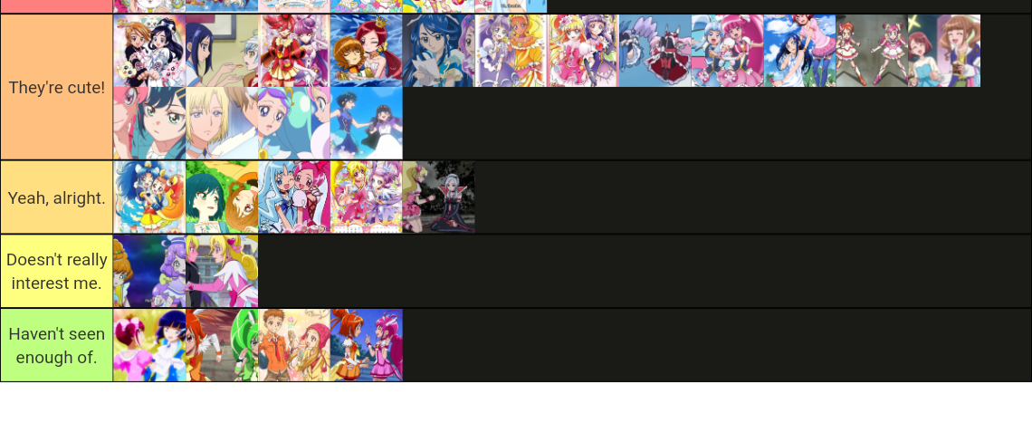 PreCure Ships Tier List (Community Rankings) - TierMaker