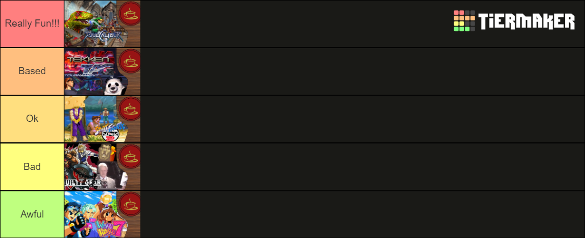 Hard Read Café Random Fighting Game Tournaments Tier List (Community ...