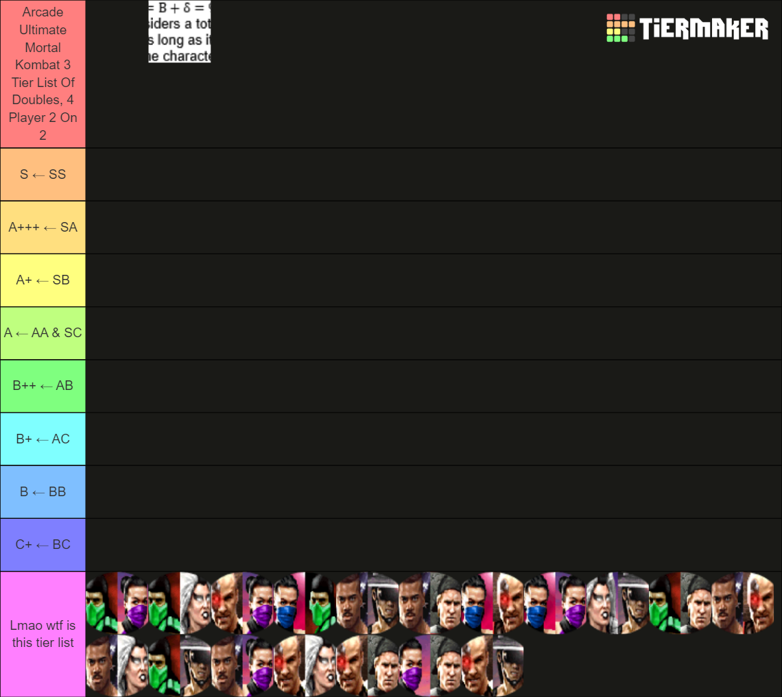 Ultimate Mortal Kombat 3 Tier List (Community Rankings) - TierMaker
