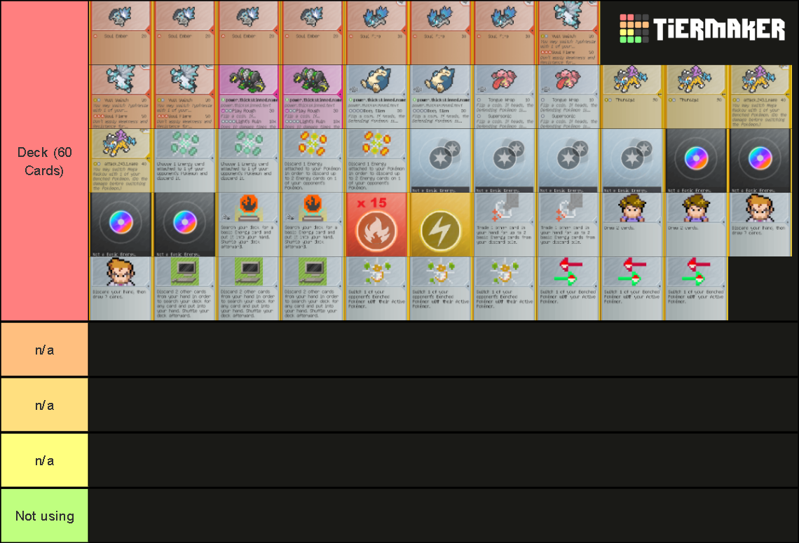 Pixel Souls Meta TCG Deck Maker v1.0.2 + Base-Fossil Sets Tier List (Community Rankings) - TierMaker