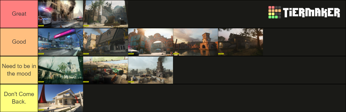 CoD MW2 (2022) launch maps Tier List (Community Rankings) - TierMaker