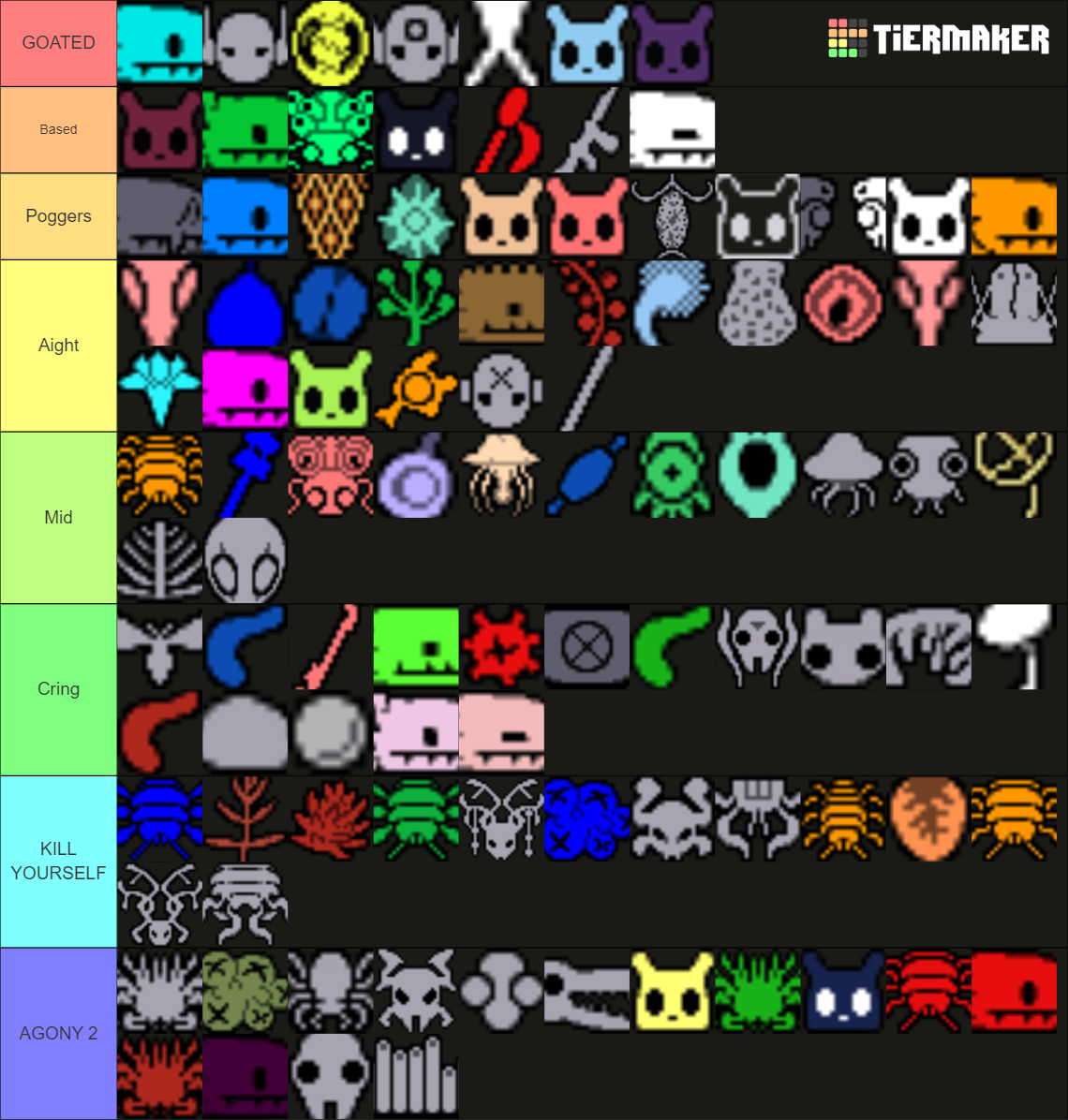 Rain World all creatures and items downpour included Tier List ...