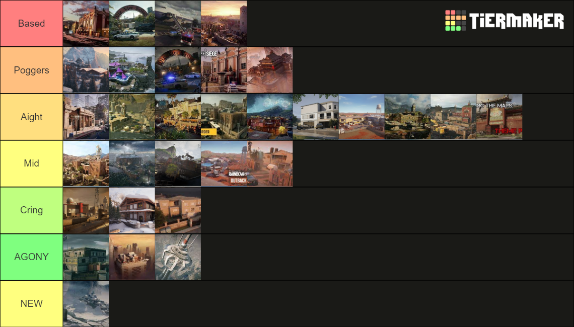 Rainbow six siege all maps Y6S4 Tier List (Community Rankings) - TierMaker