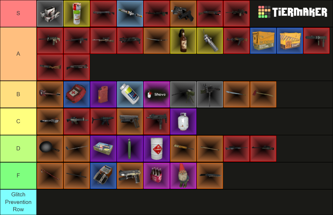 All Left 4 Dead Weapons Tier List (Community Rankings) - TierMaker