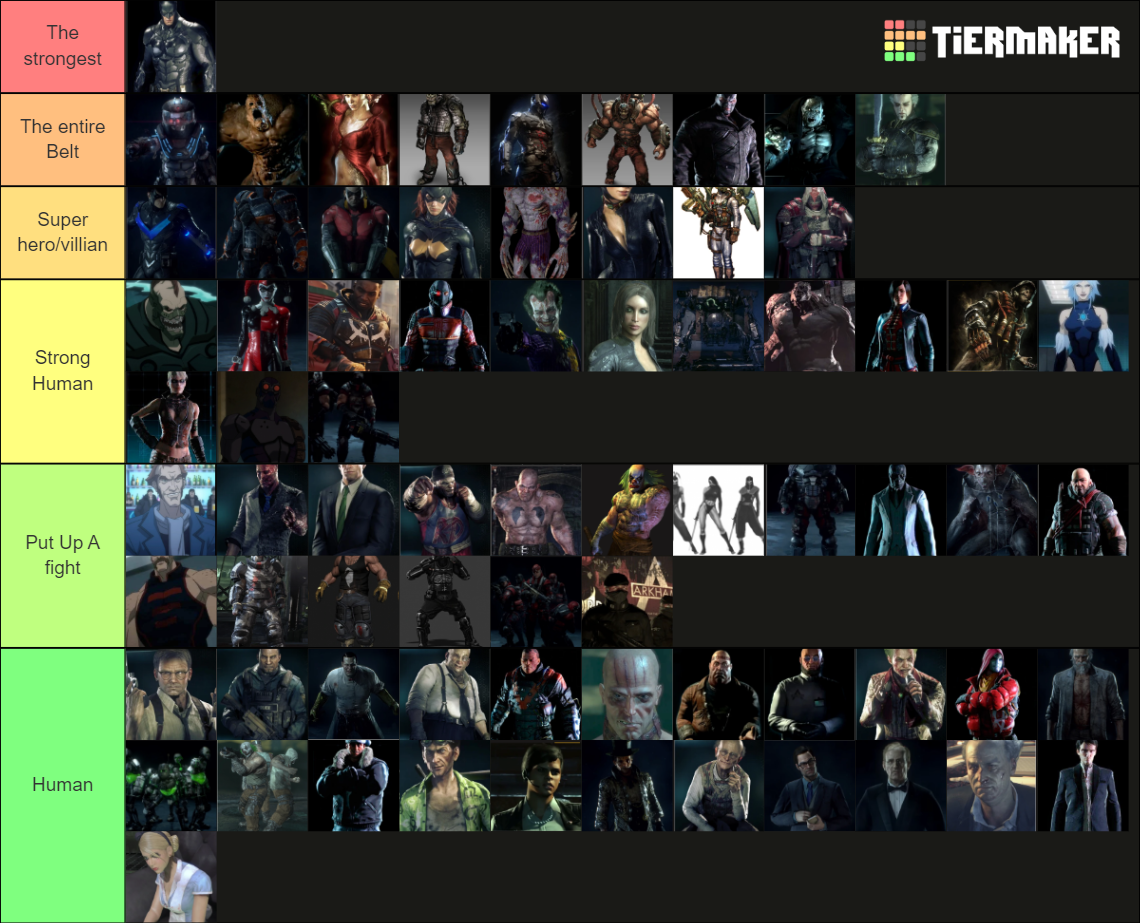 Batman Arkham Power tier Tier List (Community Rankings) - TierMaker