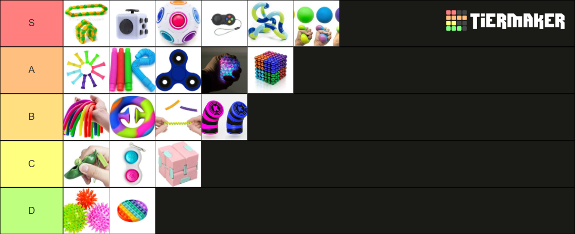 Fidget Toy ranking Tier List (Community Rankings) - TierMaker