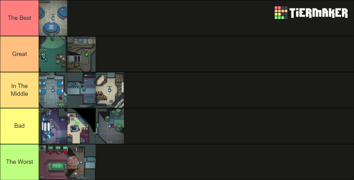 Among Us Map Locations Tier List (Community Rankings) - TierMaker