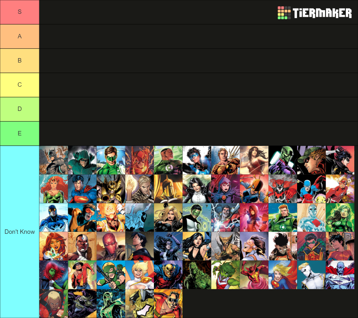 DC Heroes (100) Tier List (Community Rankings) - TierMaker