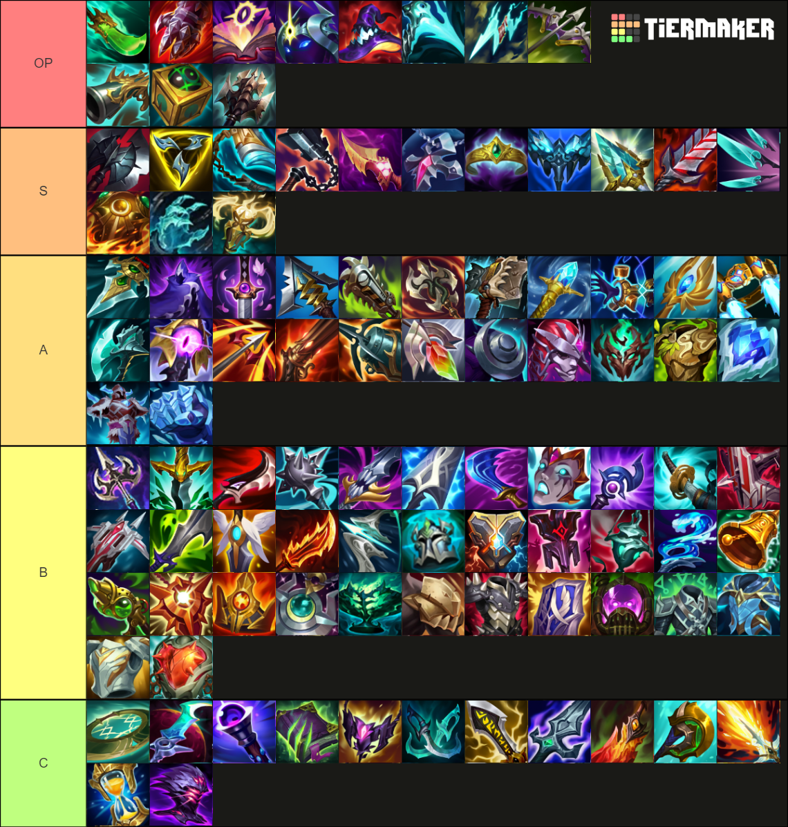League of legends 13.10 Items Tier List (Community Rankings) - TierMaker