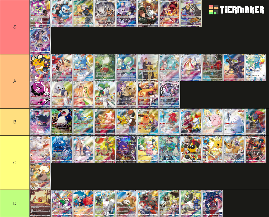 Rank Character Rare Pokémon Cards (Oct. 2022) Tier List (Community ...