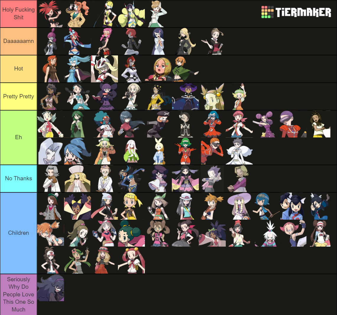 The Ultimate Pokémon Best Female Design Tier List Community Rankings