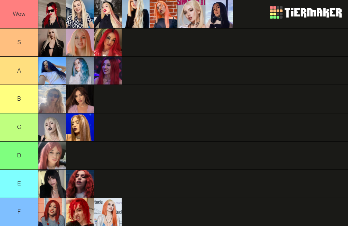 Ava Max Hair Styles & Colors Tier List (Community Rankings) - TierMaker