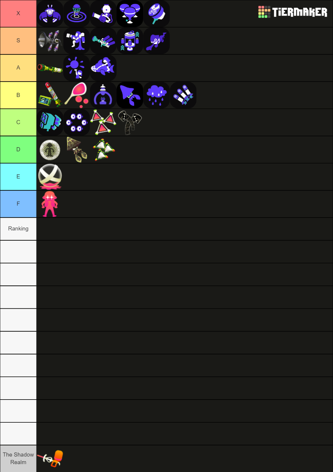 All Splatoon Series Specials Tier List (Community Rankings) - TierMaker
