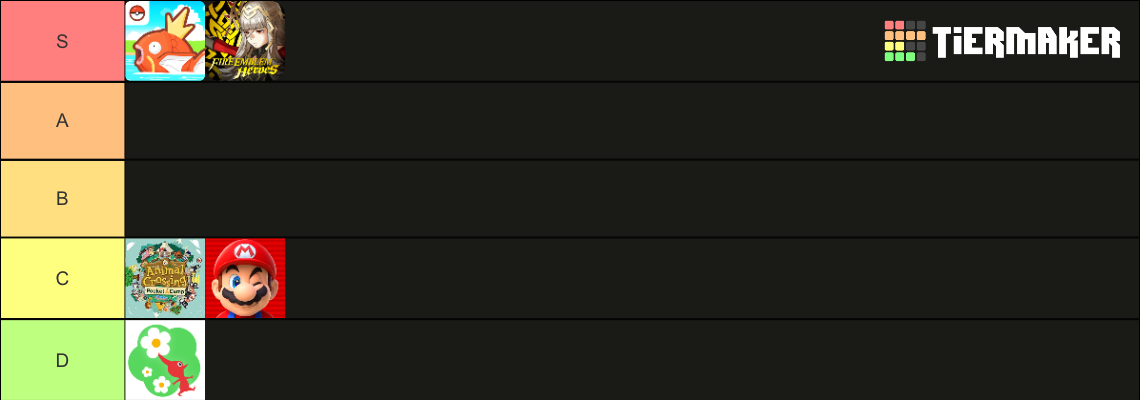 Nintendo Mobile Games Tier List (Community Rankings) - TierMaker
