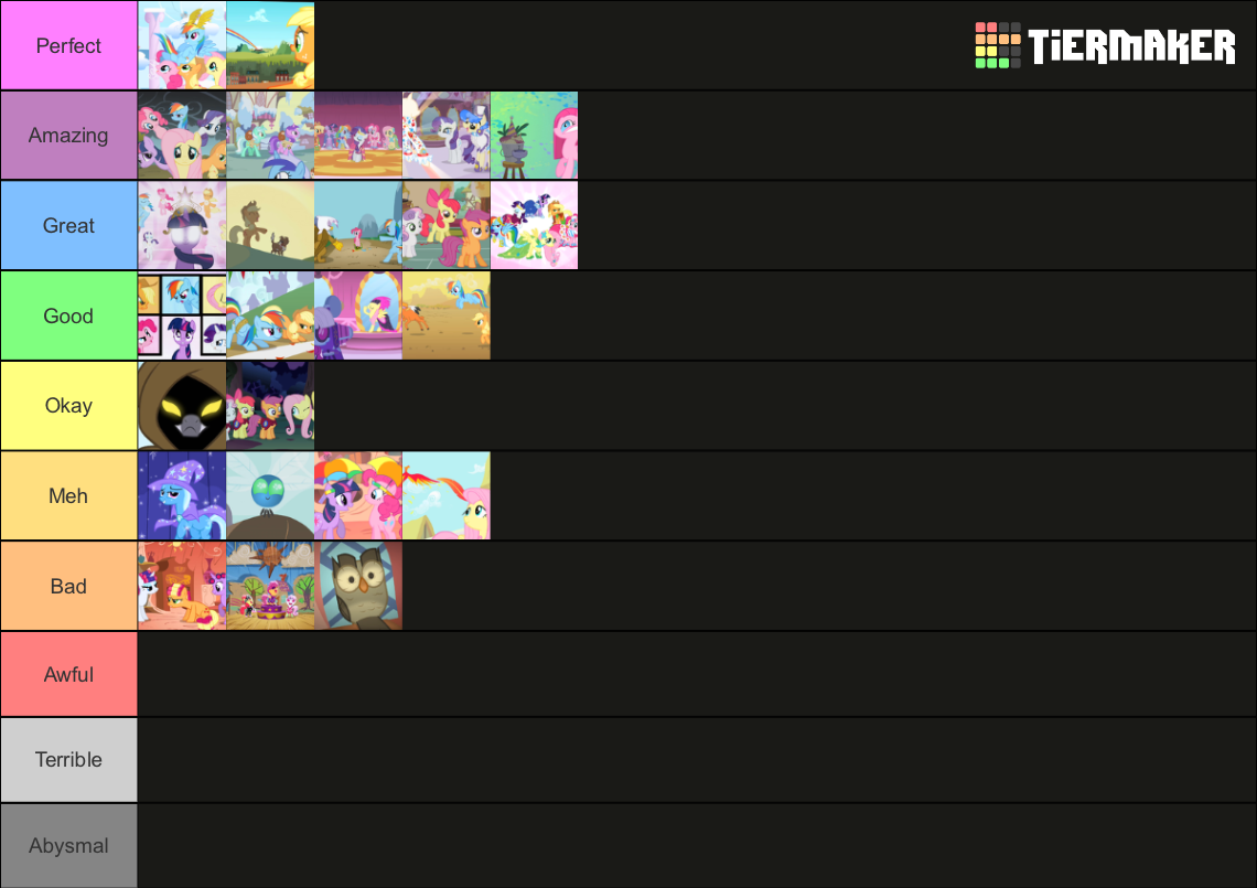 MLP Season 1 Tier List (Community Rankings) - TierMaker
