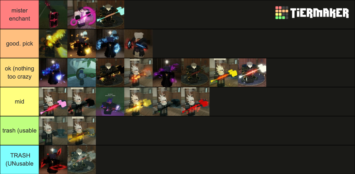 Deepwoken Verse 2 Enchants Tier List (Community Rankings) - TierMaker