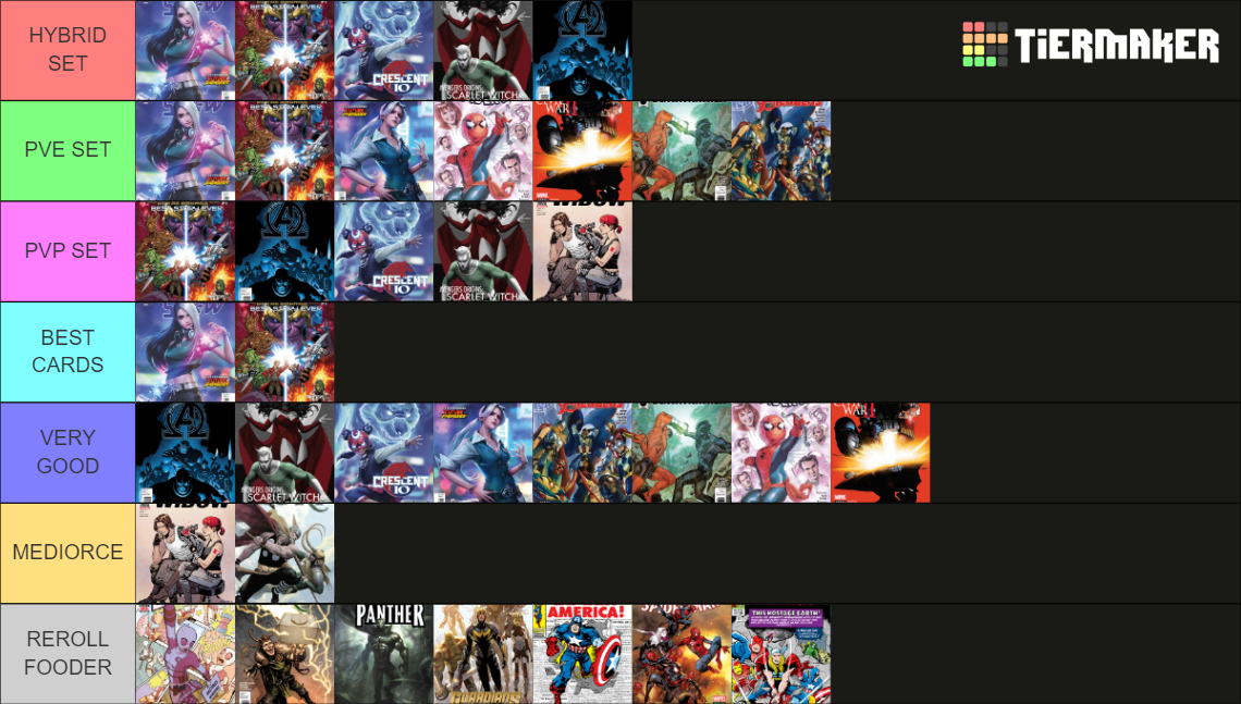 COMIC CARD GUIDE Tier List (Community Rankings) - TierMaker