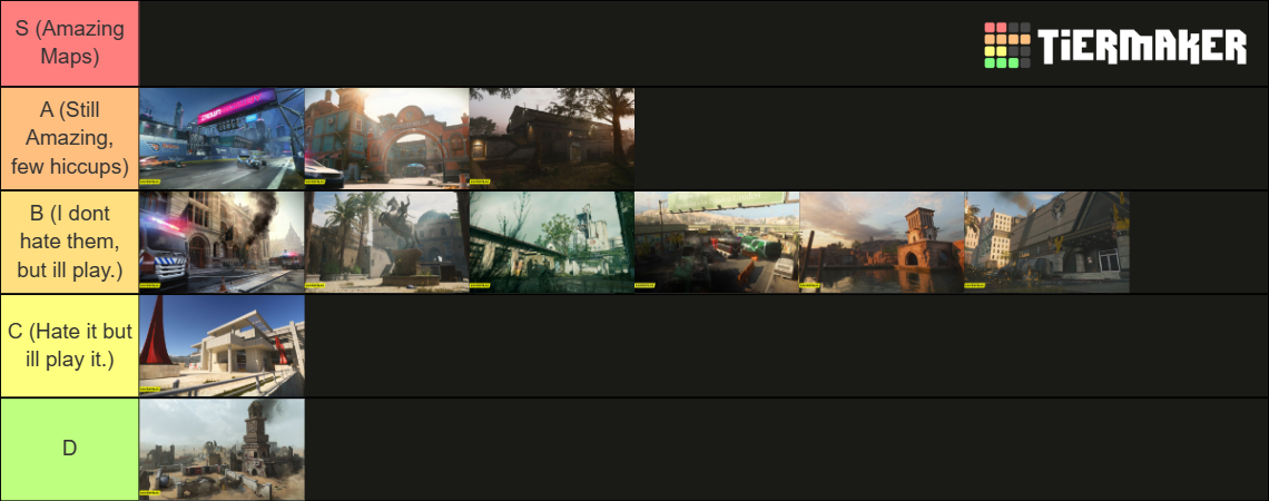 COD MW2 (2022) Core MP maps Tier List (Community Rankings) - TierMaker