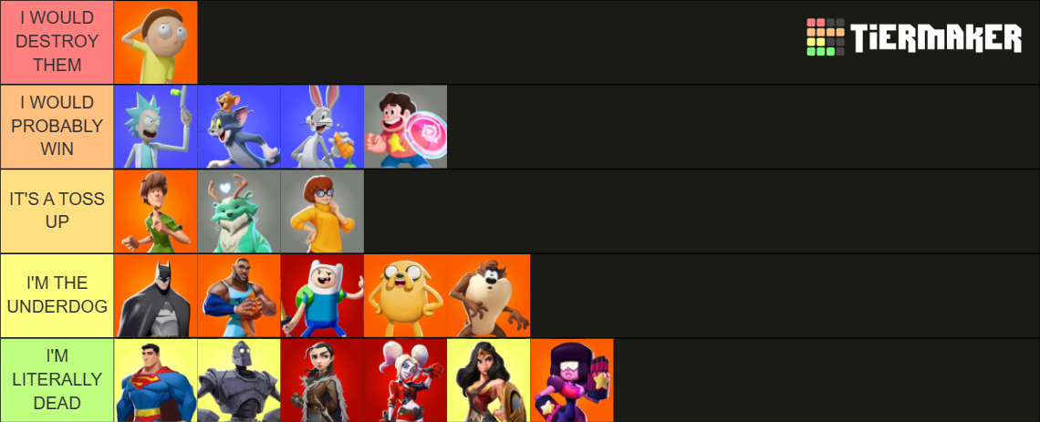 Multiversus Characters that I could Beat in a Fight Tier List ...