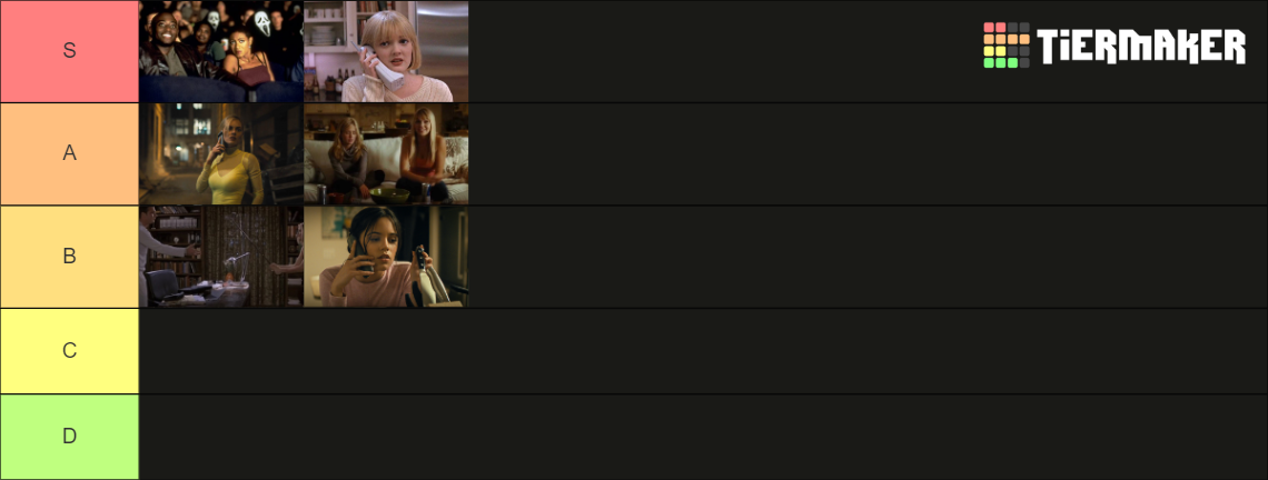 Scream - Opening Sequences Tier List (Community Rankings) - TierMaker