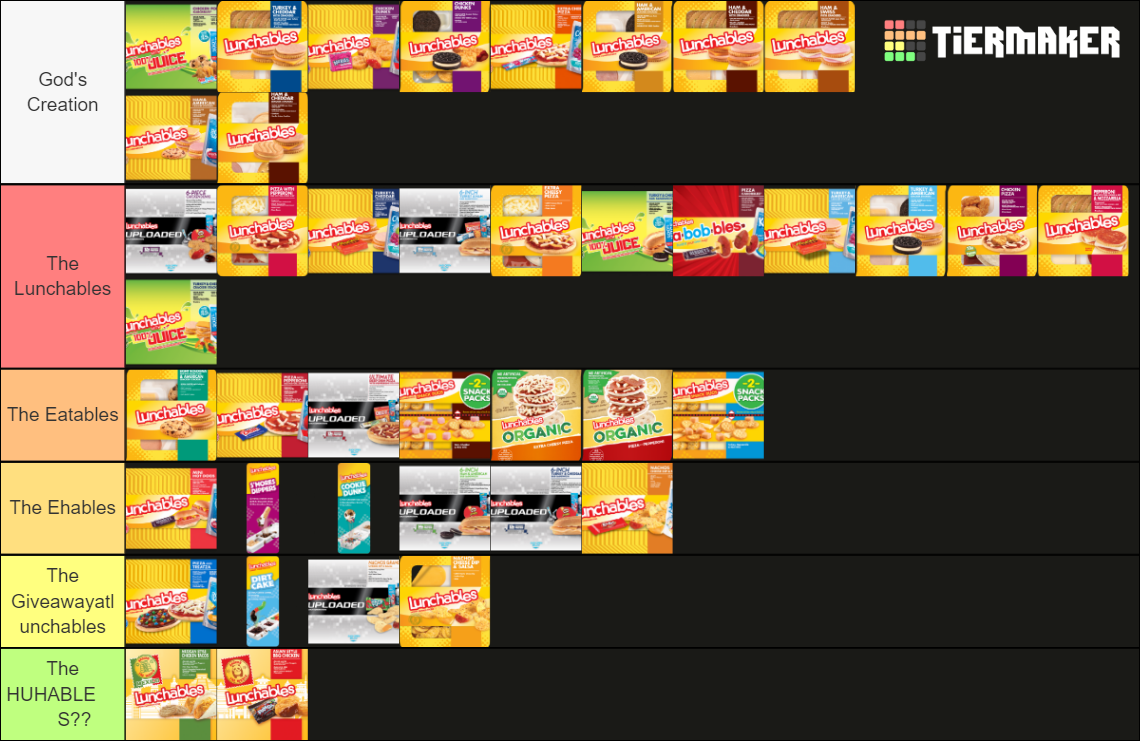 Lunchables Tier List (Community Rankings) - TierMaker