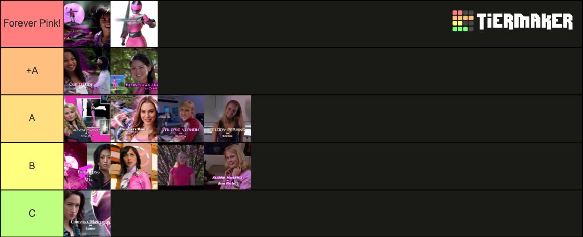 Power Rangers All Pink Rangers Tier List (Community Rankings) - TierMaker