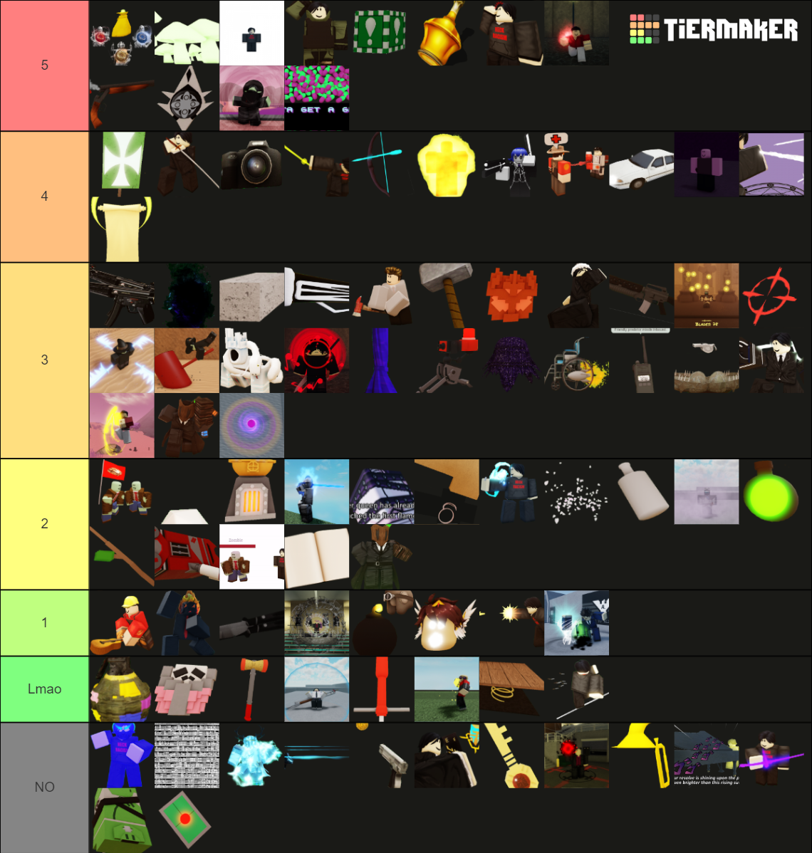Allusions Arsenals Tier List (Community Rankings) - TierMaker