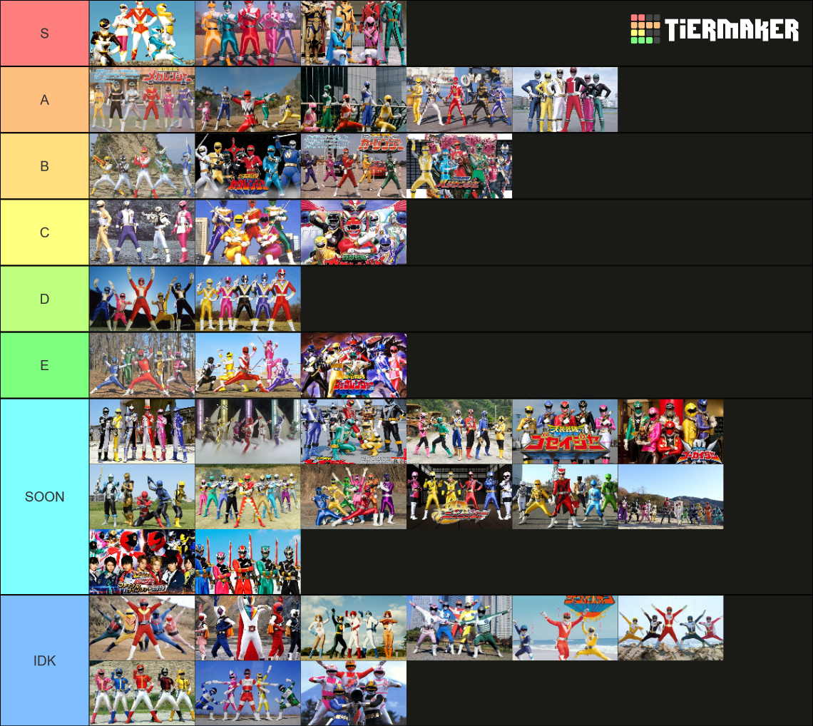 Super Sentai Tier List (Community Rankings) - TierMaker