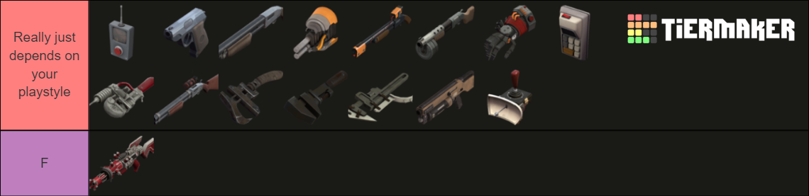 TF2 - Engineer Weapons Tier List (Community Rankings) - TierMaker