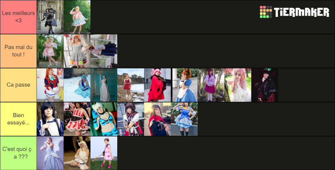 Cosplay Aylenia Tier List (Community Rankings) - TierMaker