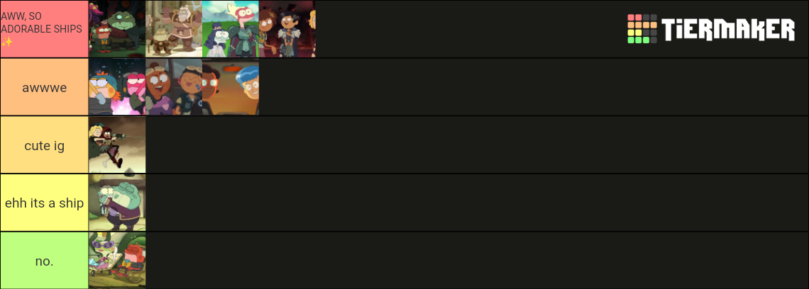amphibia ships Tier List (Community Rankings) - TierMaker