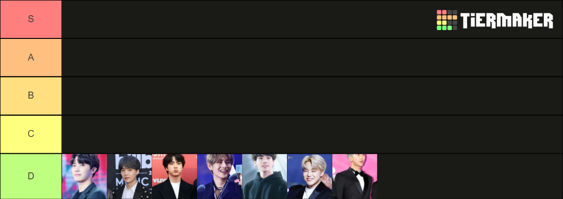 BTS MEMBERS Tier List (Community Rankings) - TierMaker