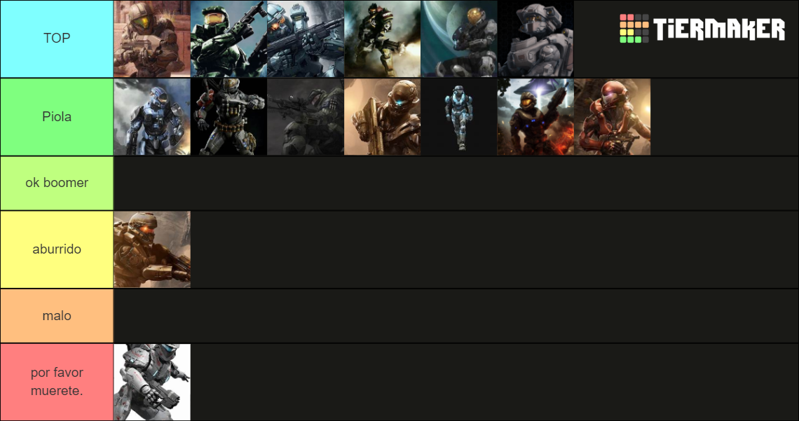 Halo Spartans Tier List (Community Rankings) - TierMaker