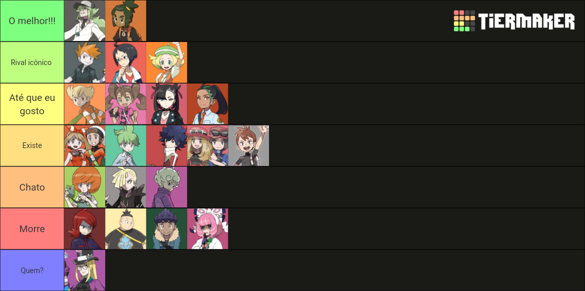 Pokémon Game Rivals Tier List (Community Rankings) - TierMaker